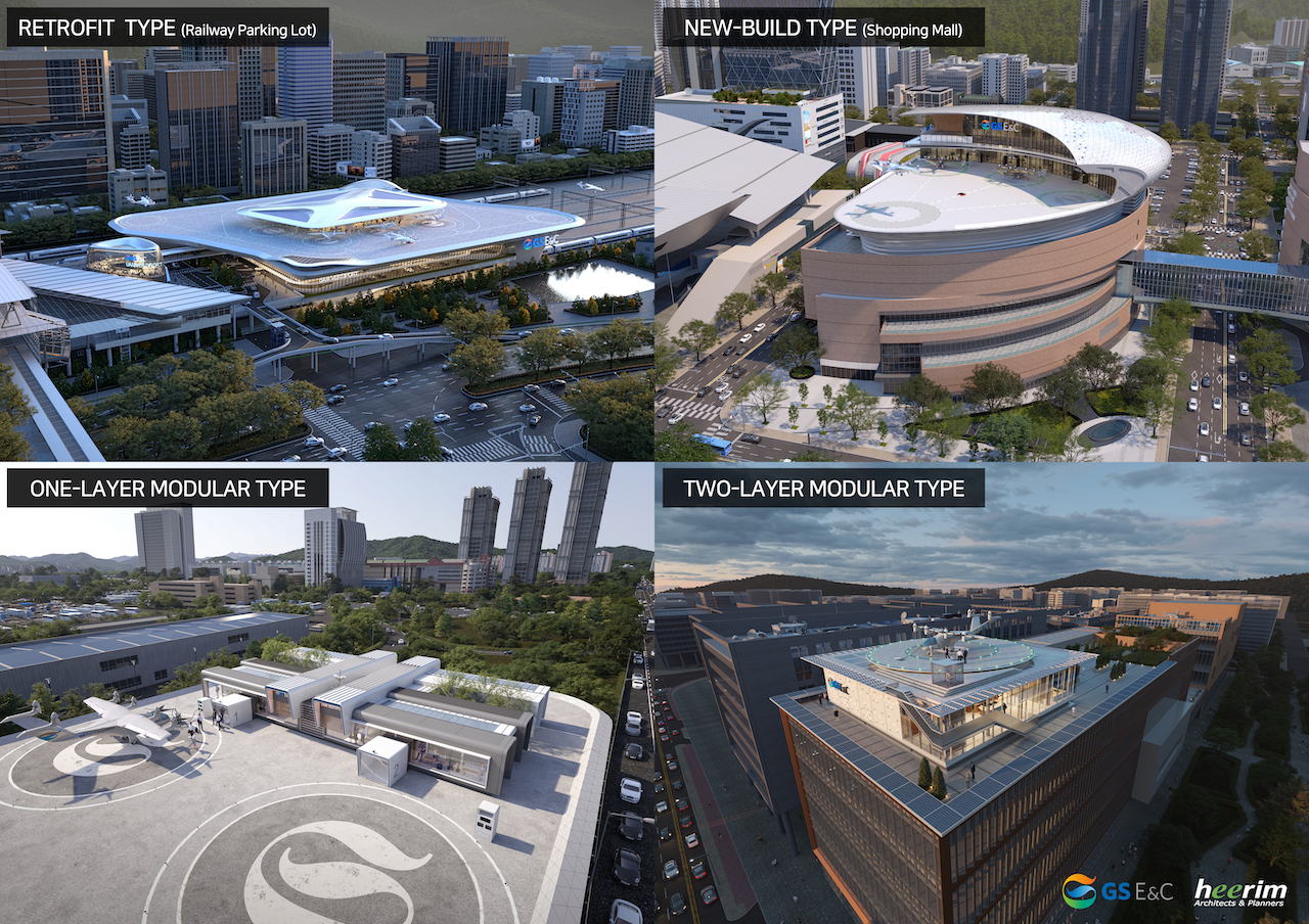 Korea: Three innovative vertiport designs revealed by GS Engineering ...